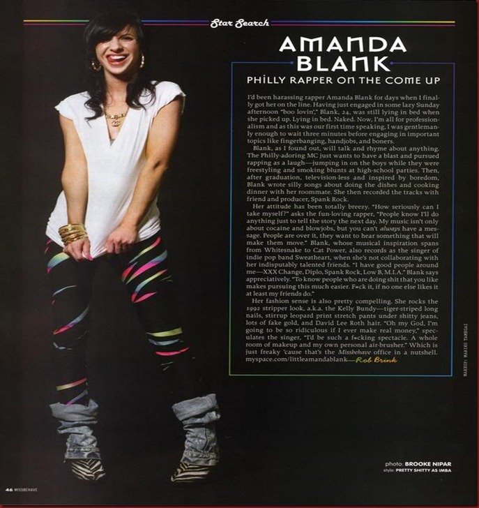 Spirit: Amanda Blanks My Celebrity Of The Day